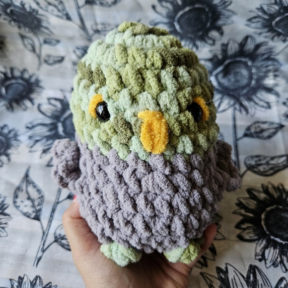 Hand Crafted | Toys | Crochet Green Pudgie Parakeet Amigurumi Plushie ...